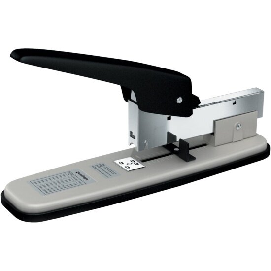 Степлер мощный Berlingo до 220 листов, скобы №23/6 - 23/24, черный/серый