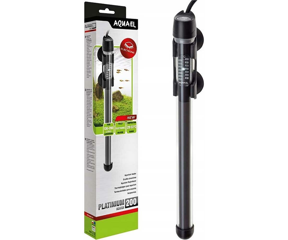 Нагреватель для аквариума Aquael platinium heater 28,5см 130-200л 200вт 121219