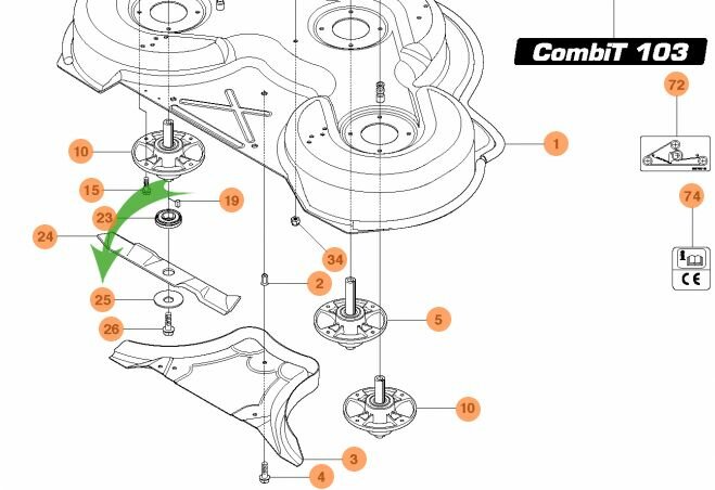 Шайба крепления ножа райдера Husqvarna R 422Ts AWD 5067923-02
