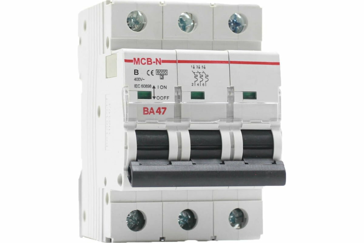 AKEL ВА47-МCB-N-3P-B6-AC 400044 автоматический выключатель трехполюсный для щитов