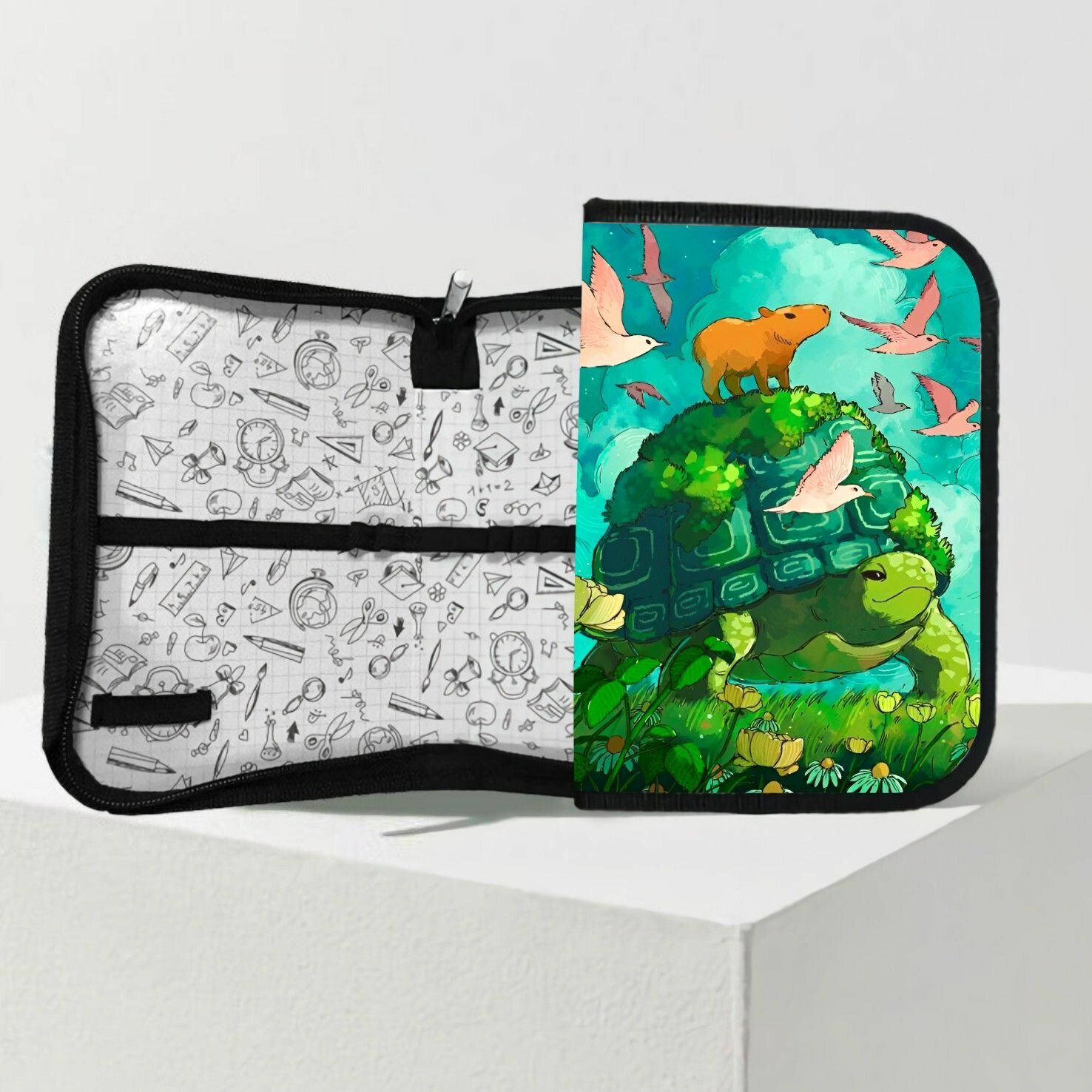 Пенал MIGOM 190х130мм на молнии "Capybara v2, Капибара" - v0012