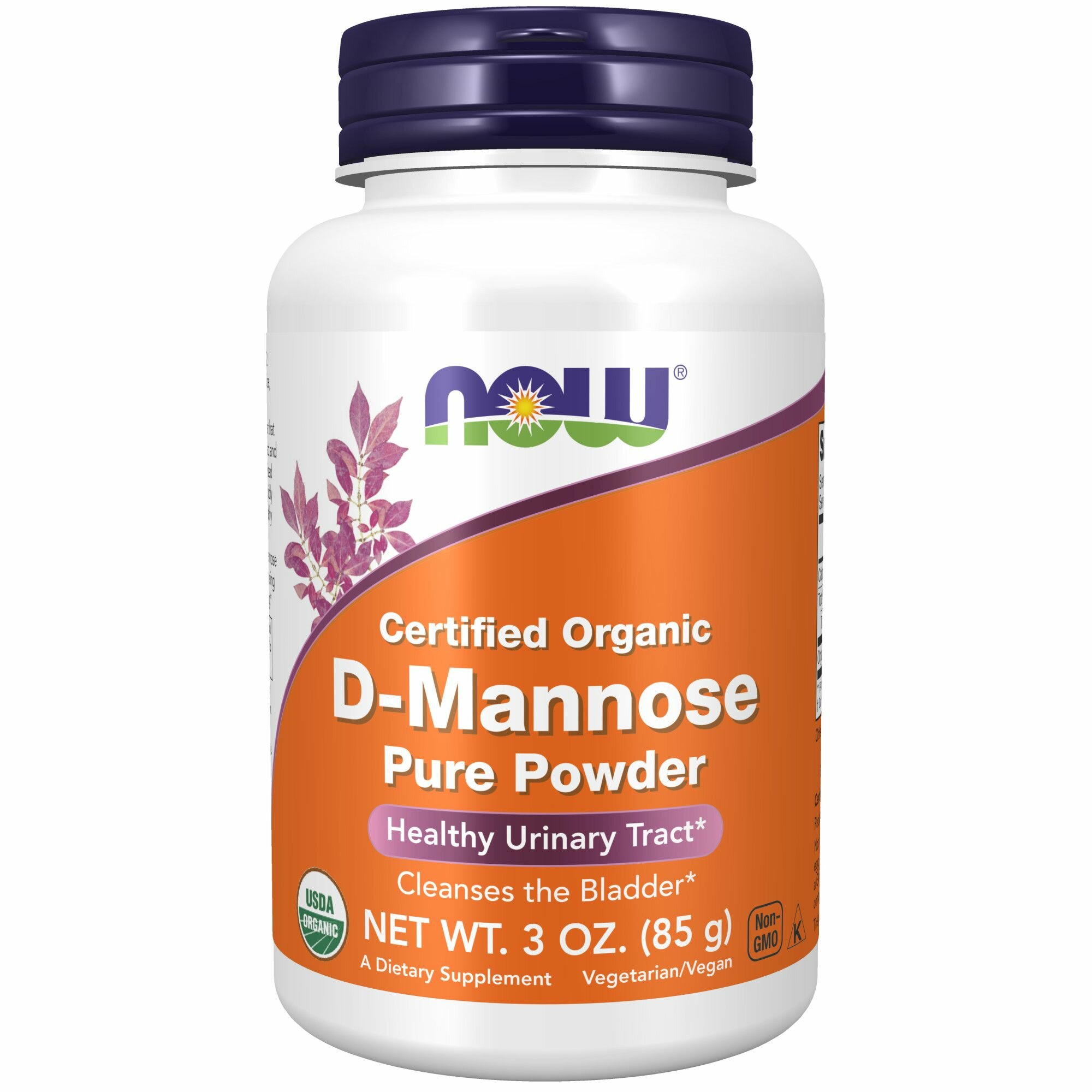NOW D-Mannose powder, Д-манноза чистый порошок, для профилактики инфекций мочевых путей, 85 грамм