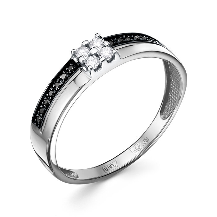 Кольцо, белое золото, 585 проба, бриллиант