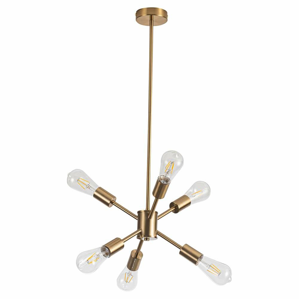 Люстра De Fran ML-00622 Е27 6*40Вт 220В золото, металл, без плафона
