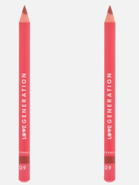 Карандаш для губ Love Generation Lip Pencil тон 09 Шоколадный, 1.2 гр, 2 шт