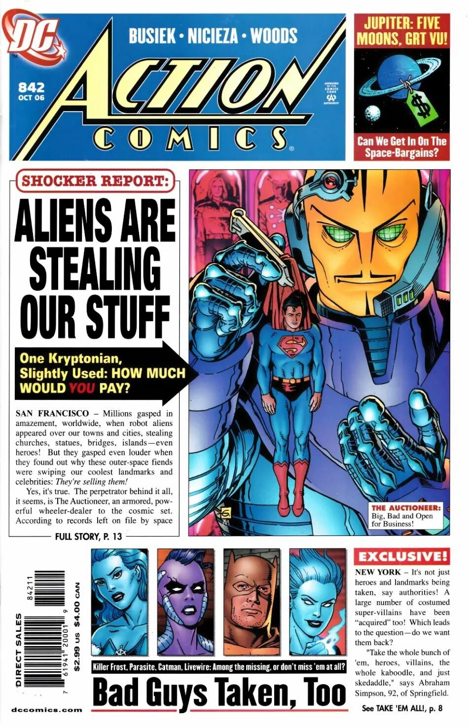 Action Comics. Superman Vol.1 №842 (Back in Action. Part II of III: Action & Reaction). США Октябрь 2006. Оригинальный комикс на английском языке