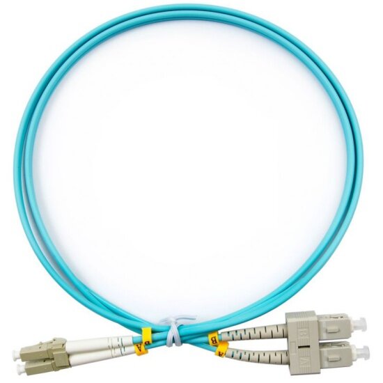 Патч-корд оптический Toplan , дуплексный, LC/PC-SC/PC, MM 50/125 (OM3), 50 м, LSZH