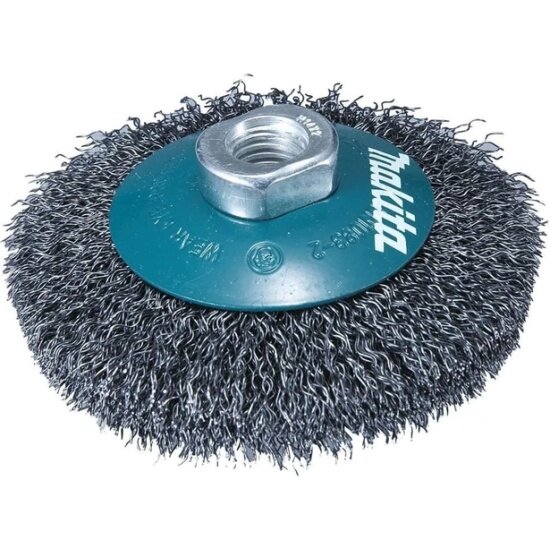 Щетка проволочная дисковая Makita (d115 мм, толщ. проволоки 0.3 мм, пучки, нерж, M14x2) (D-77562)