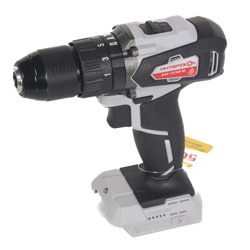 Дрель-шуруповерт ИНТЕРСКОЛ ДА-13/36B 70, арт. 814.2.2.70, АПИ (2 акк, 2 А*ч), ЗУ, кейс