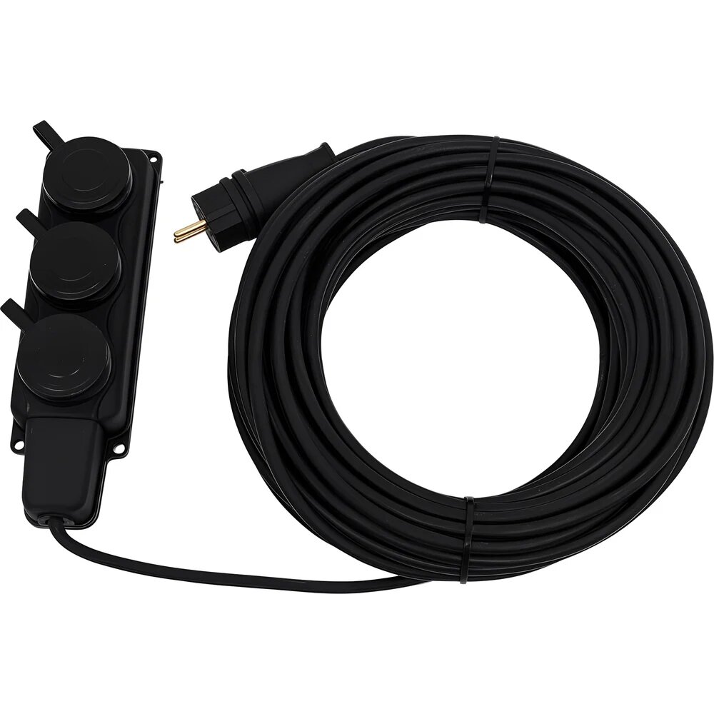 Силовой удлинитель атлант КГ 3500 Вт 3 гнезда 20м (с заземлением) 50013