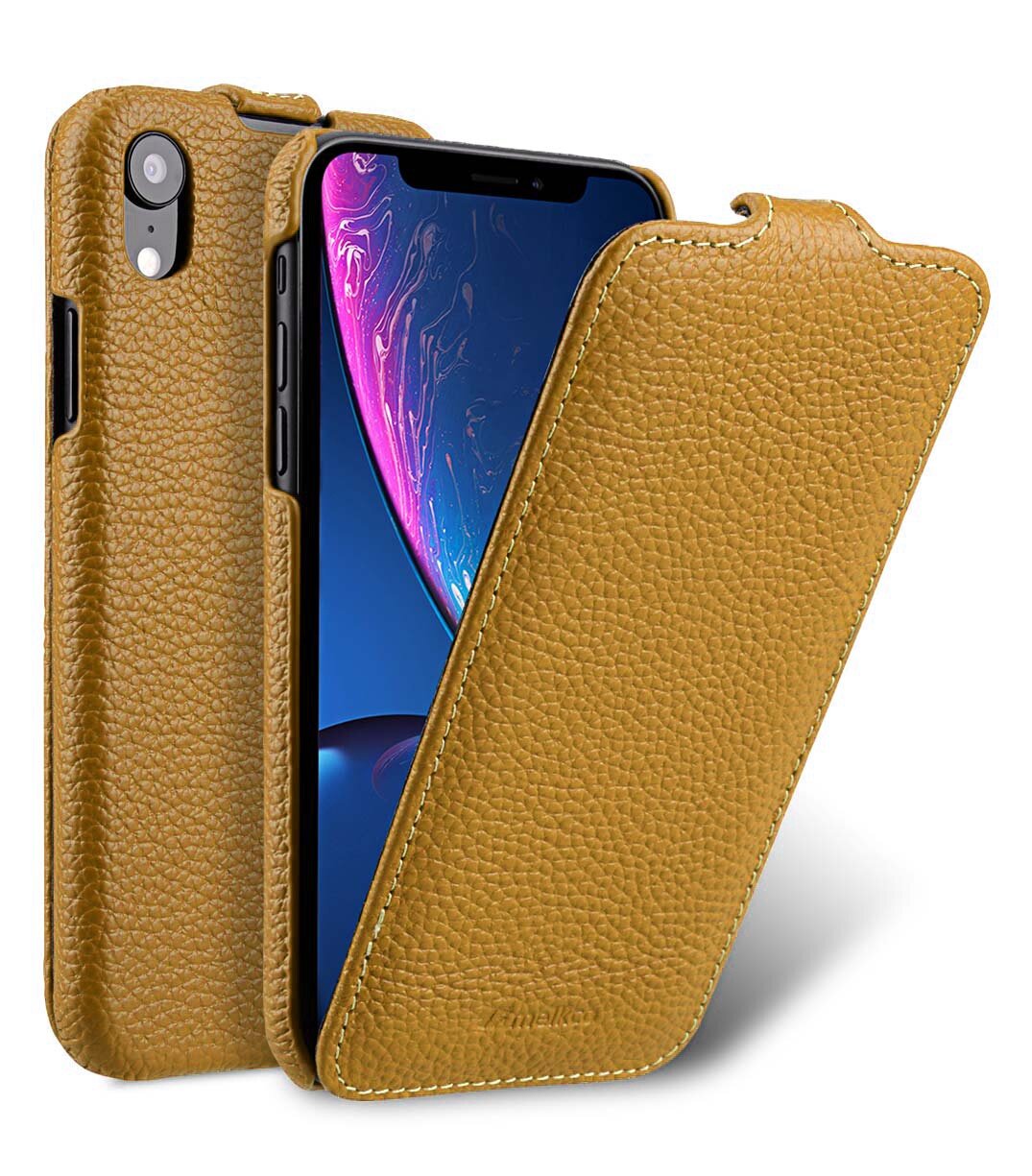 Кожаный чехол Melkco для Apple iPhone XR - Jacka Type - желтый