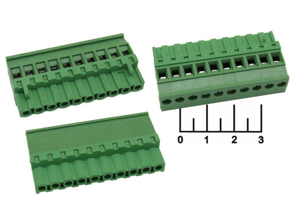Клеммник разрывной 10pin 5мм гнездо под винт 2ZSDP-10P