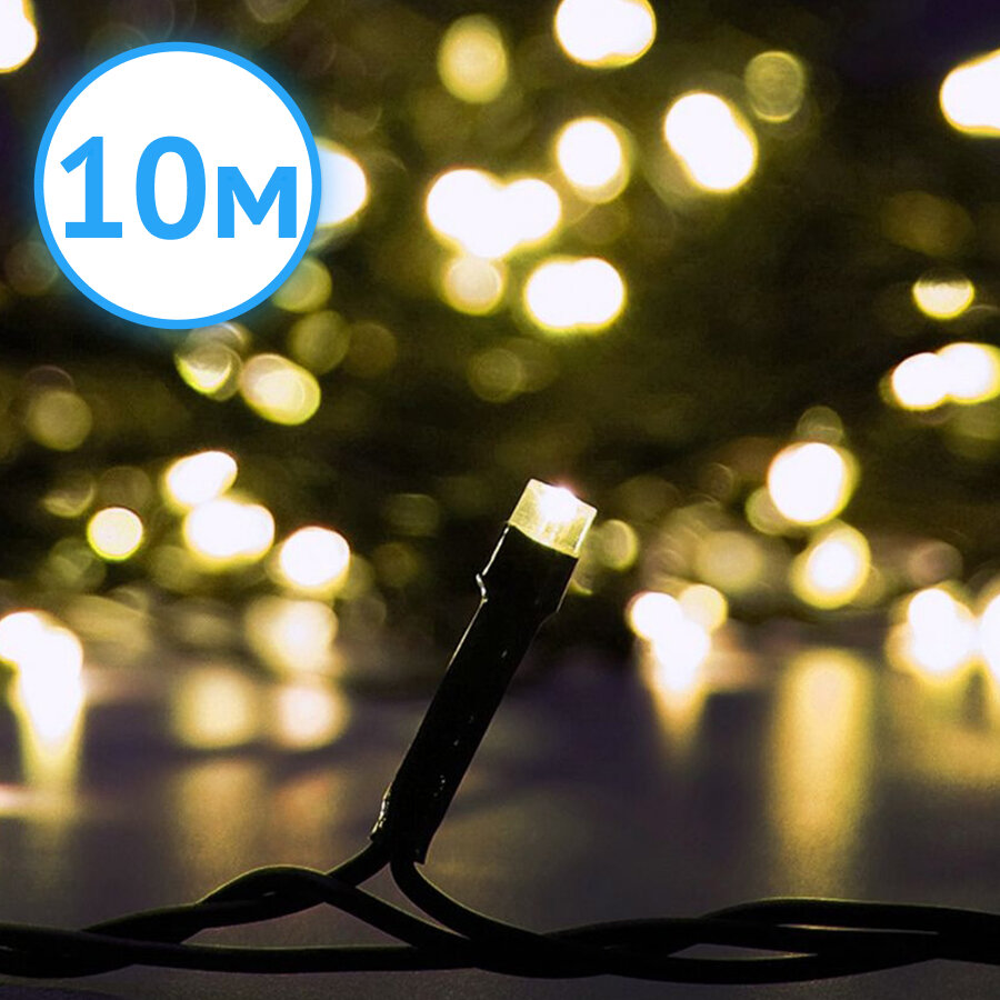 Гирлянда Нить SNOWHOUSE 100LED теплый свет 10м .4690601052810