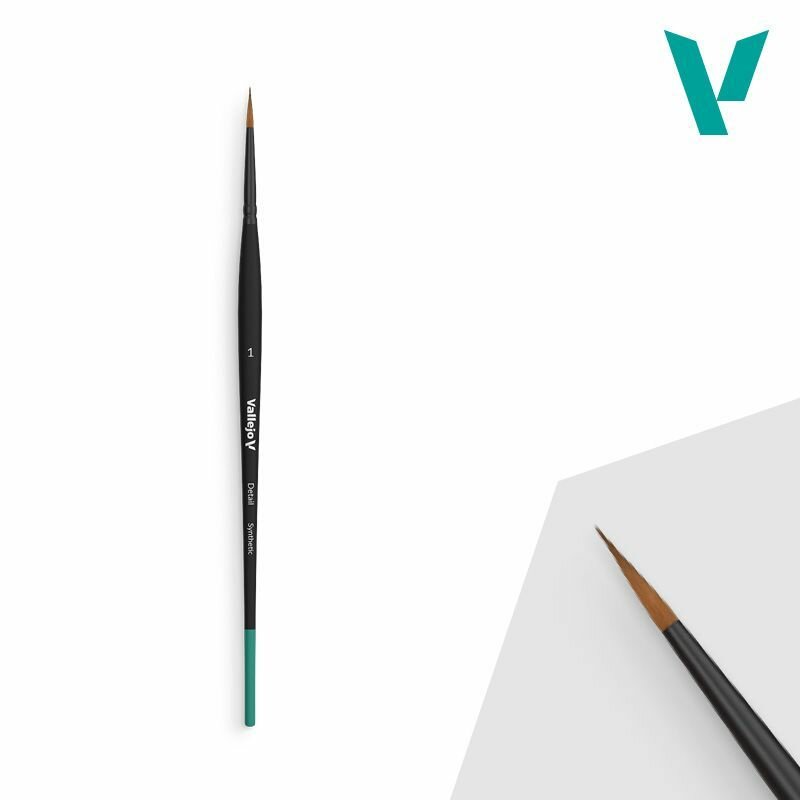 Кисточка Vallejo Round Synthetic Detail Brush No. 1
