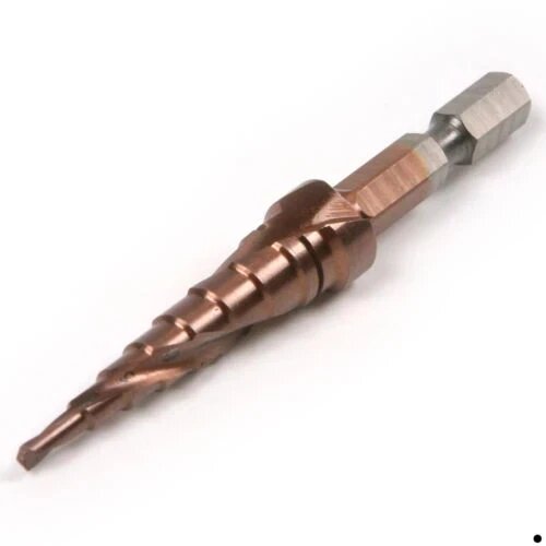 1 шт. 3-14 мм Кольцевая пила спиральная канавка ступенчатое сверло из быстрорежущей стали Кобальт M35 сверло для отверстий 1/4 "шестигранный хвостовик металлическое Коническое сверление