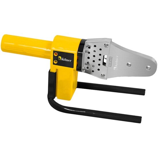Kolner Аппарат для сварки пластиковых труб 650Вт, KPW 650C, нагрев 2мин, 300гр, муфтовая сварка, кабель 2м (насадки 16, 20,25, 32, кейс)