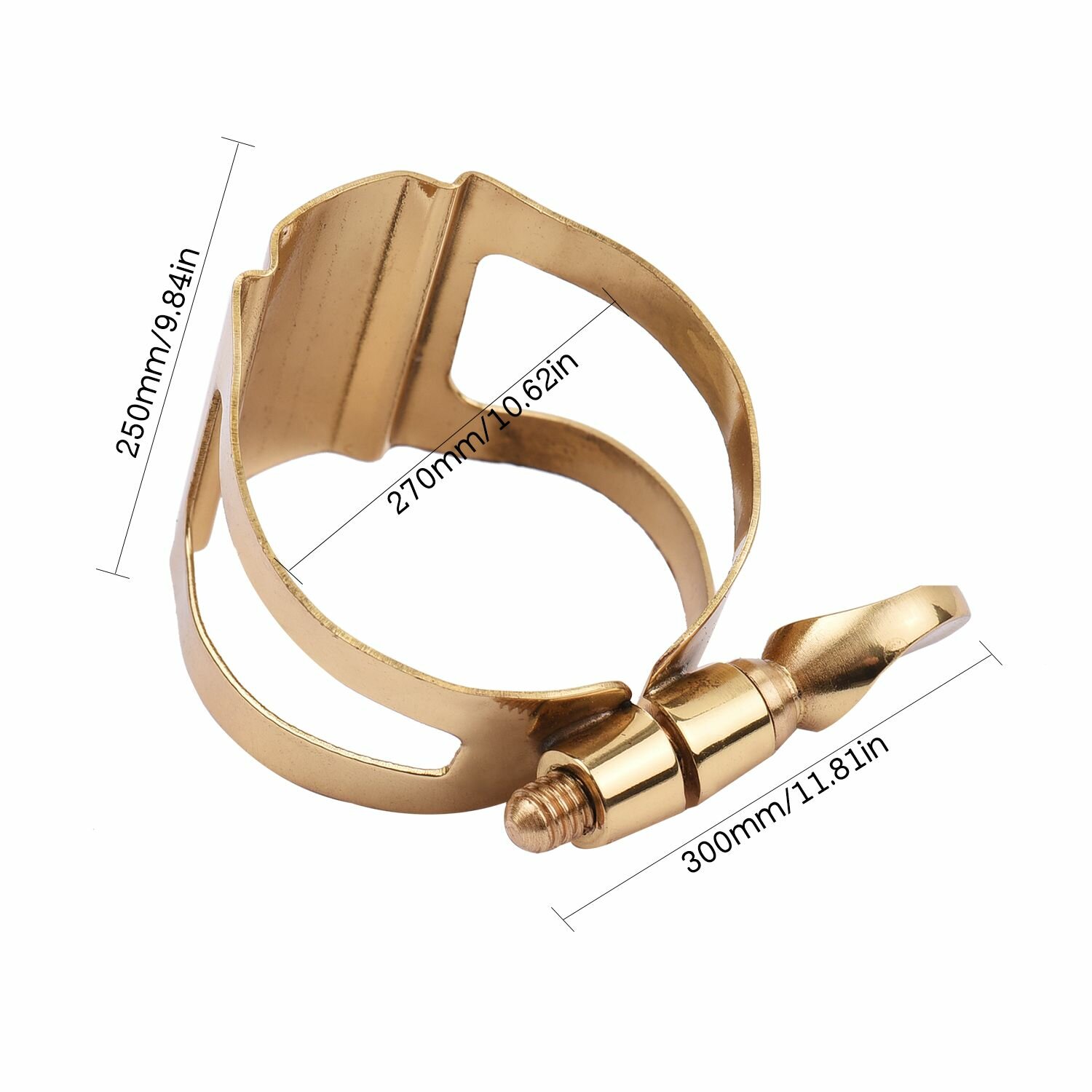 Одновинтовая лигатура для альт-саксофона. Компактная и прочная латунная лигатура для точной регулировки трости и надежной фиксации.