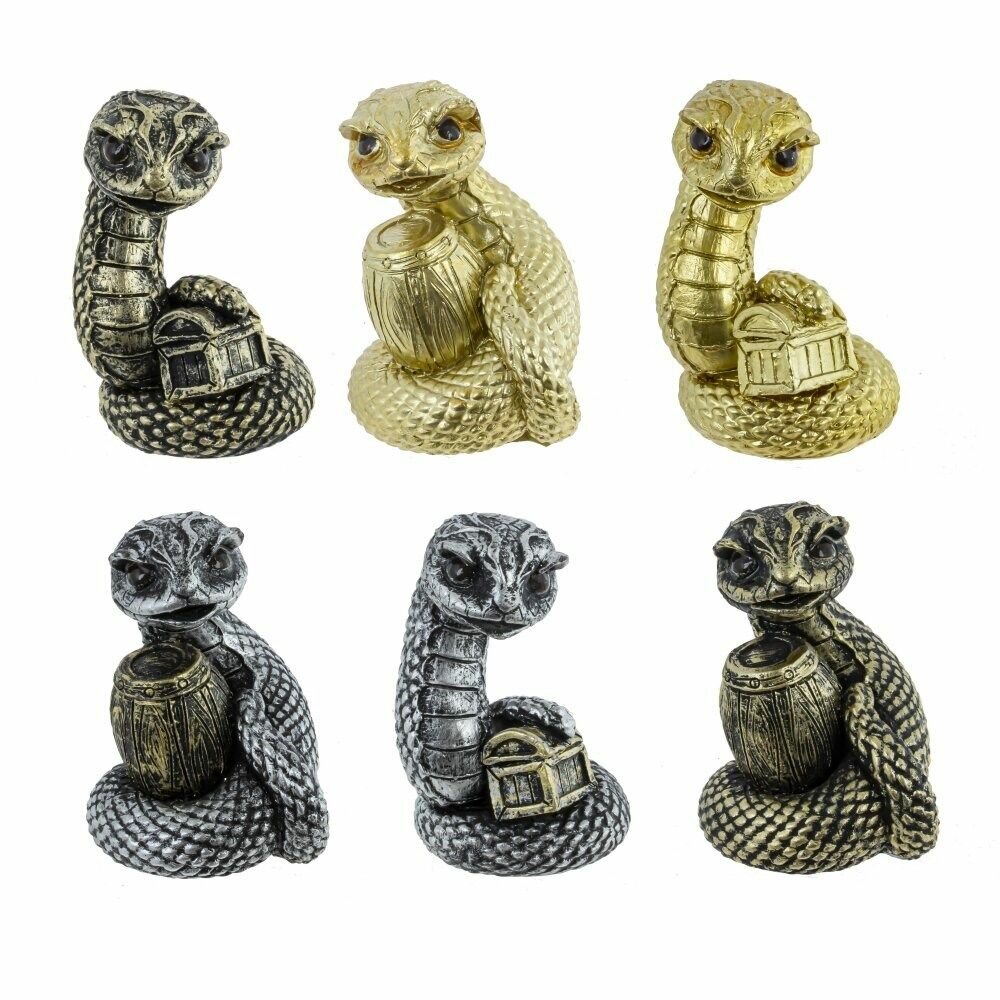 Фигурка декоративная "Змея", 5х4х7 см, 2 вида, 1 штука