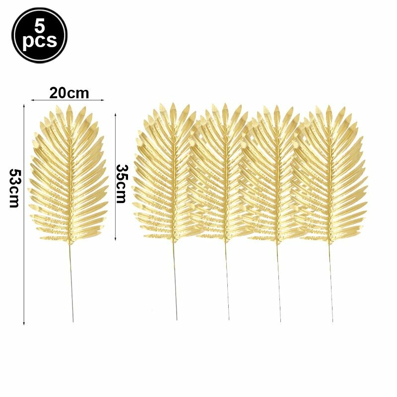 Искусственные золотые пальмовые листья EsenTroye 5pcs