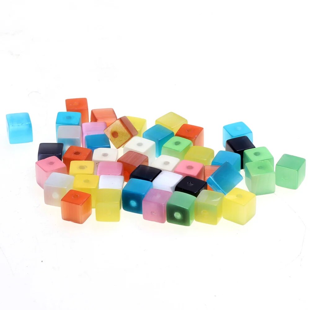 Оранжевые стеклянные бусины OLINGART кошачий глаз 4/6/10 мм 25 г, Random color 25G, 6MM 25G