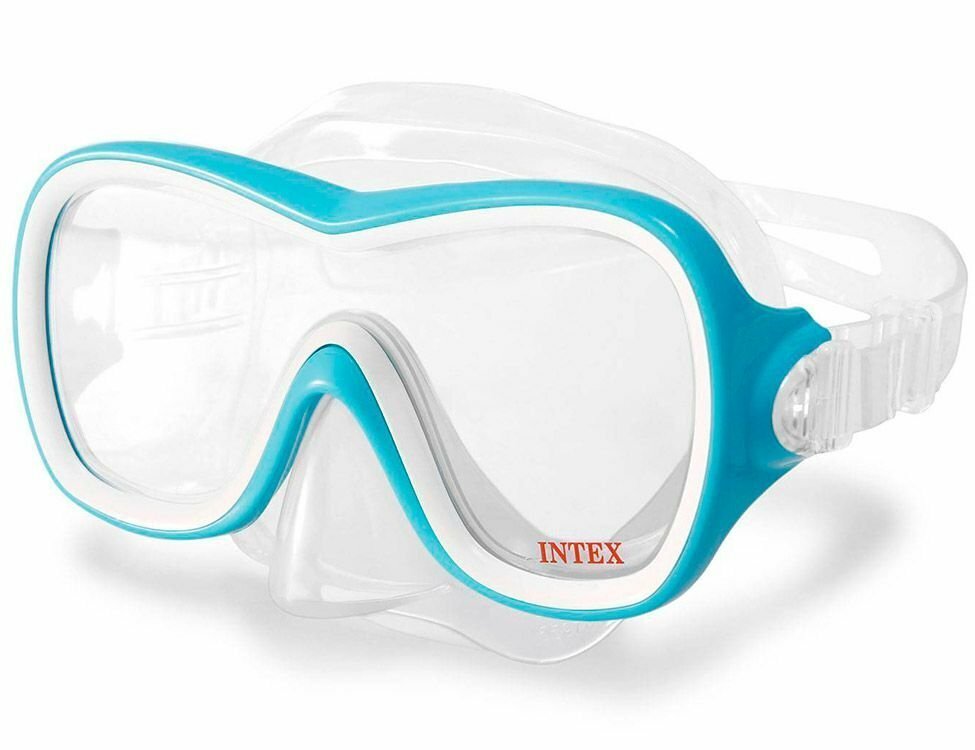 Маска для плавания Wave Rider Mask голубая, от 8 лет, 55978-голуб