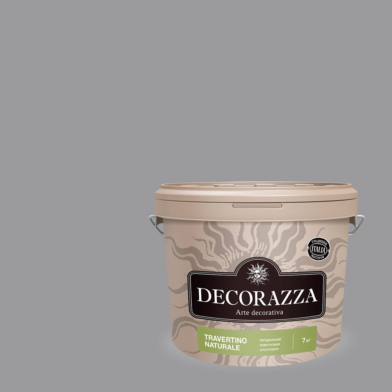 Декоративная известковая штукатурка с эффектом камня Decorazza Travertino Naturale (7кг) TRN 10-18