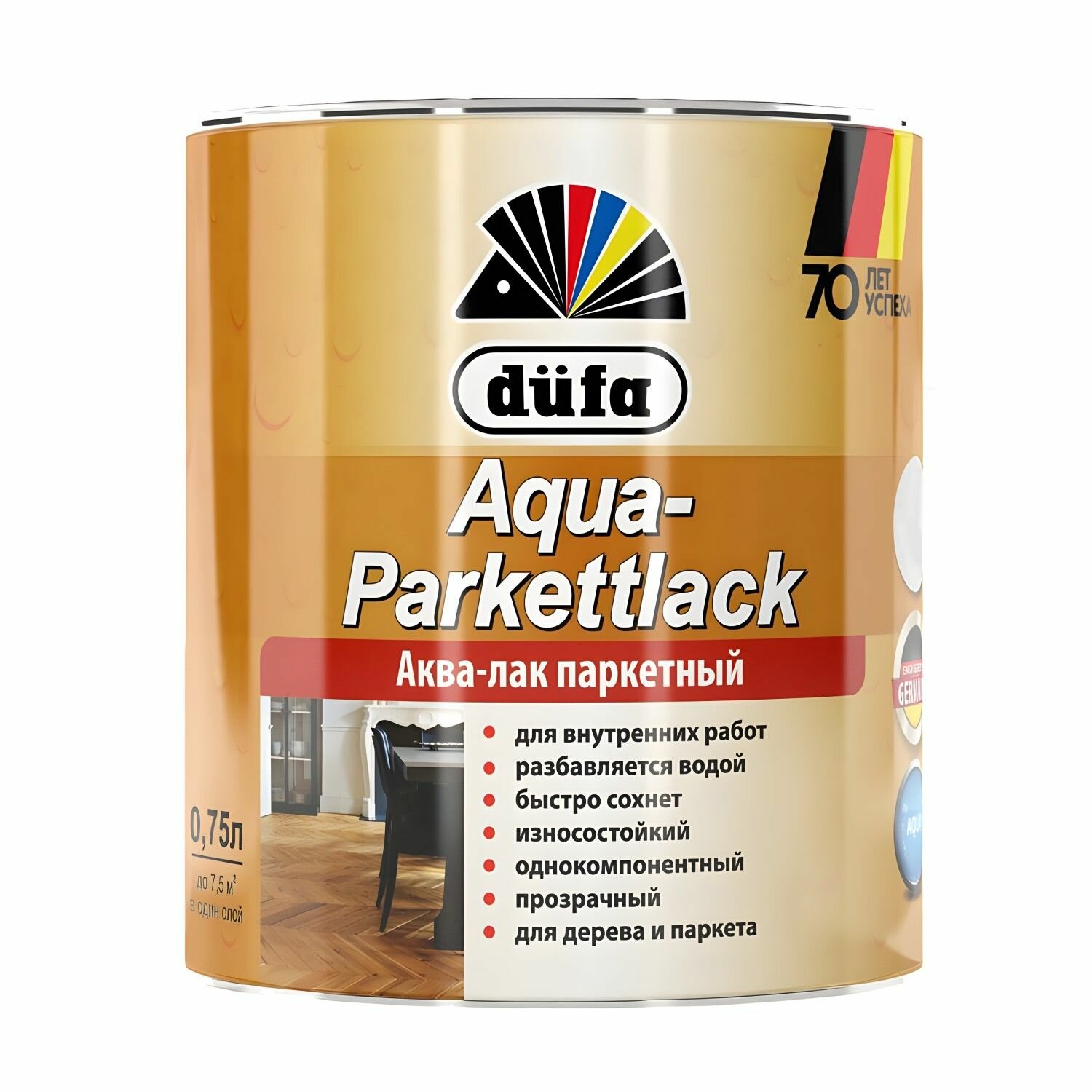 Аква лак для паркета Dufa Aqua-Parkettlack глянцевый (0,75л)