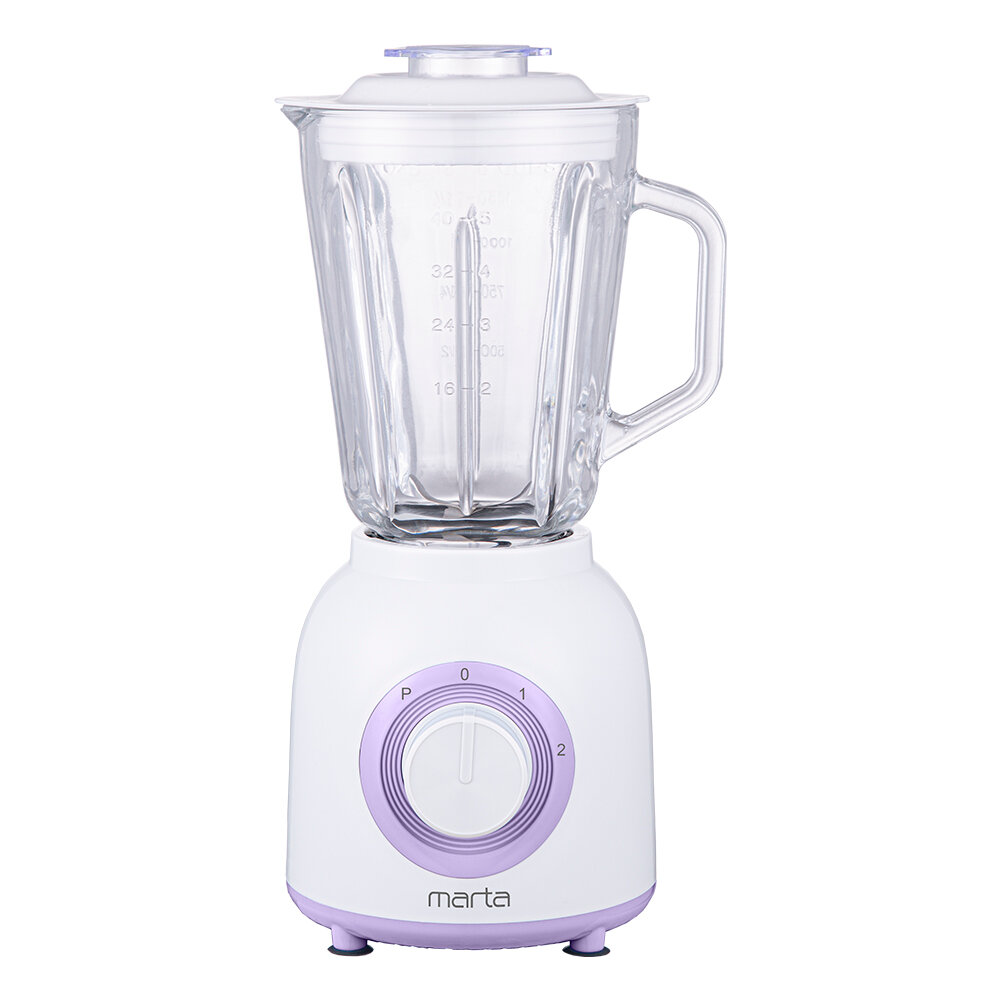 Блендер MARTA MT-KP1536А, 1200Вт, стекло 1,5л, пластик, нескользящие ножки