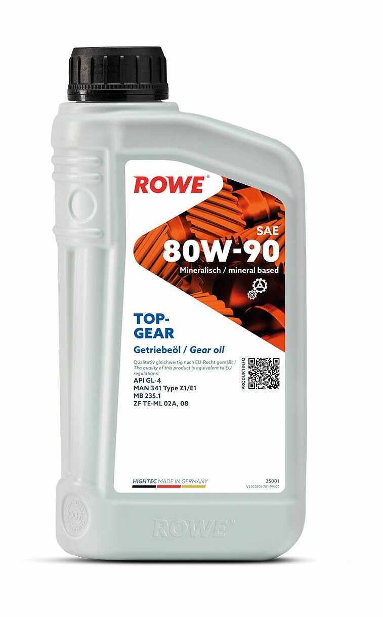 Масло трансмиссионное ROWE HIGHTEC TOPGEAR SAE 80W-90 1