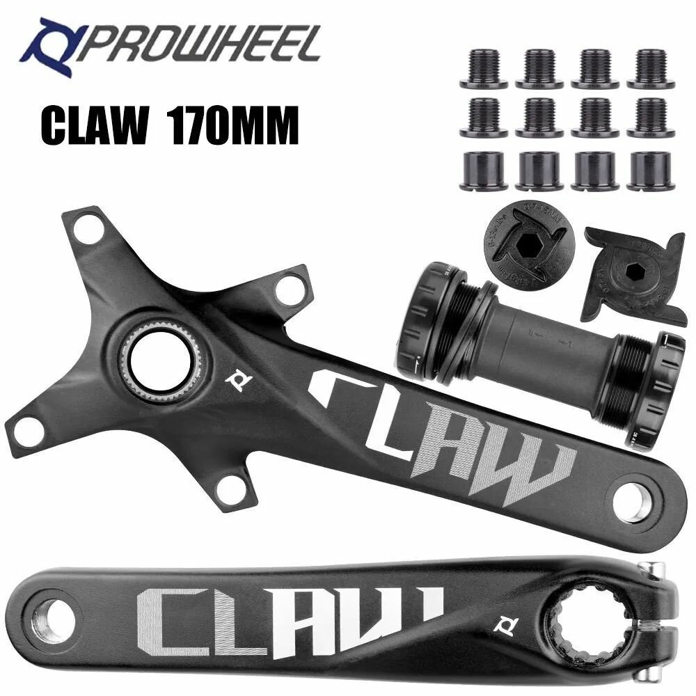 Шатуны PROWHEEL CLAW для горного велосипеда, включая каретку, полая технология, 64/104BCD, длина 170 мм