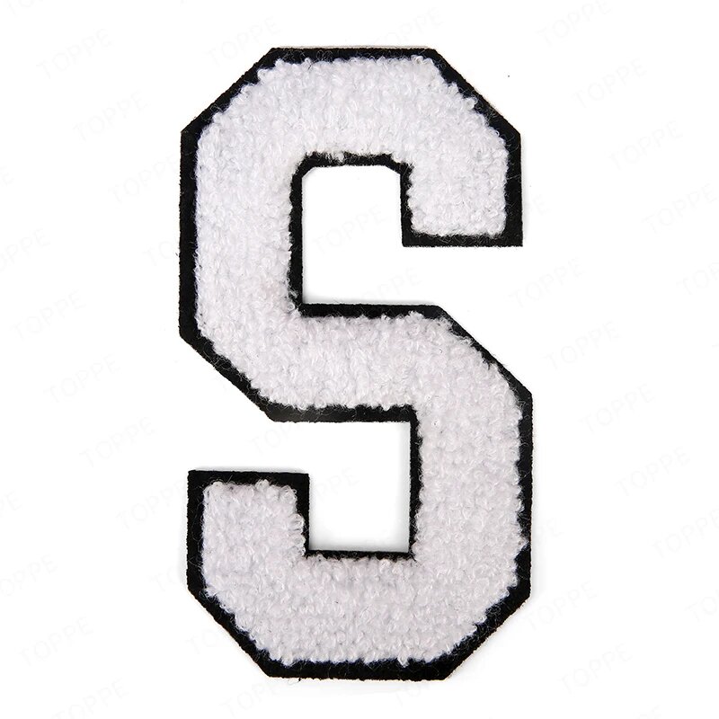 Вышитые буквы Toppe 12 см Белый, S