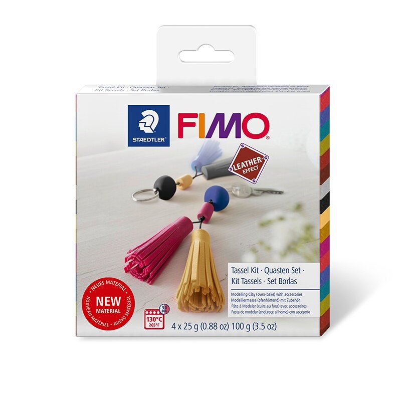 Набор полимерной глины FIMO leather-effect "Кисточка" 4 блока по 25 г