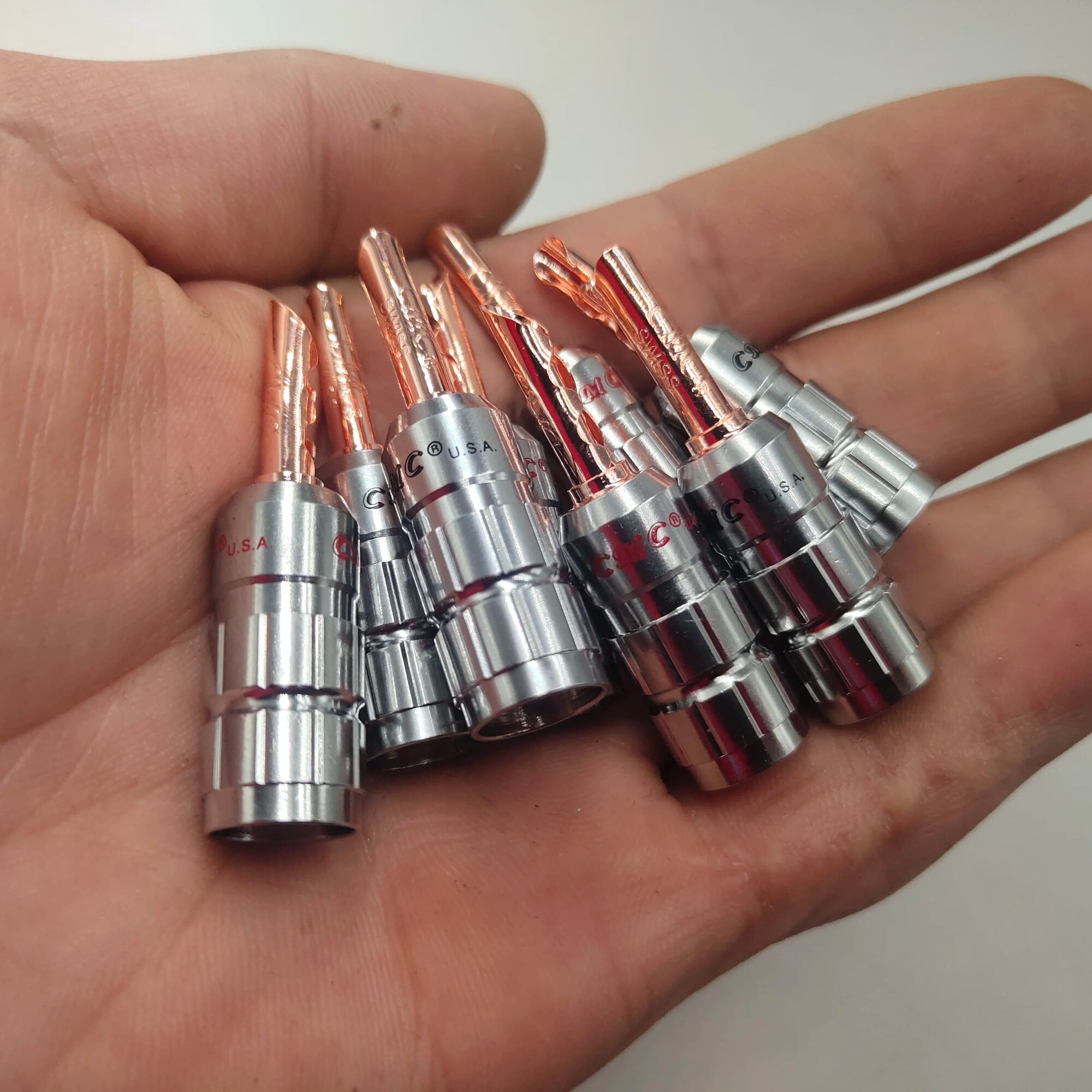 Банановые разъемы для акустики ZUIDID, 24K позолота, 4 шт