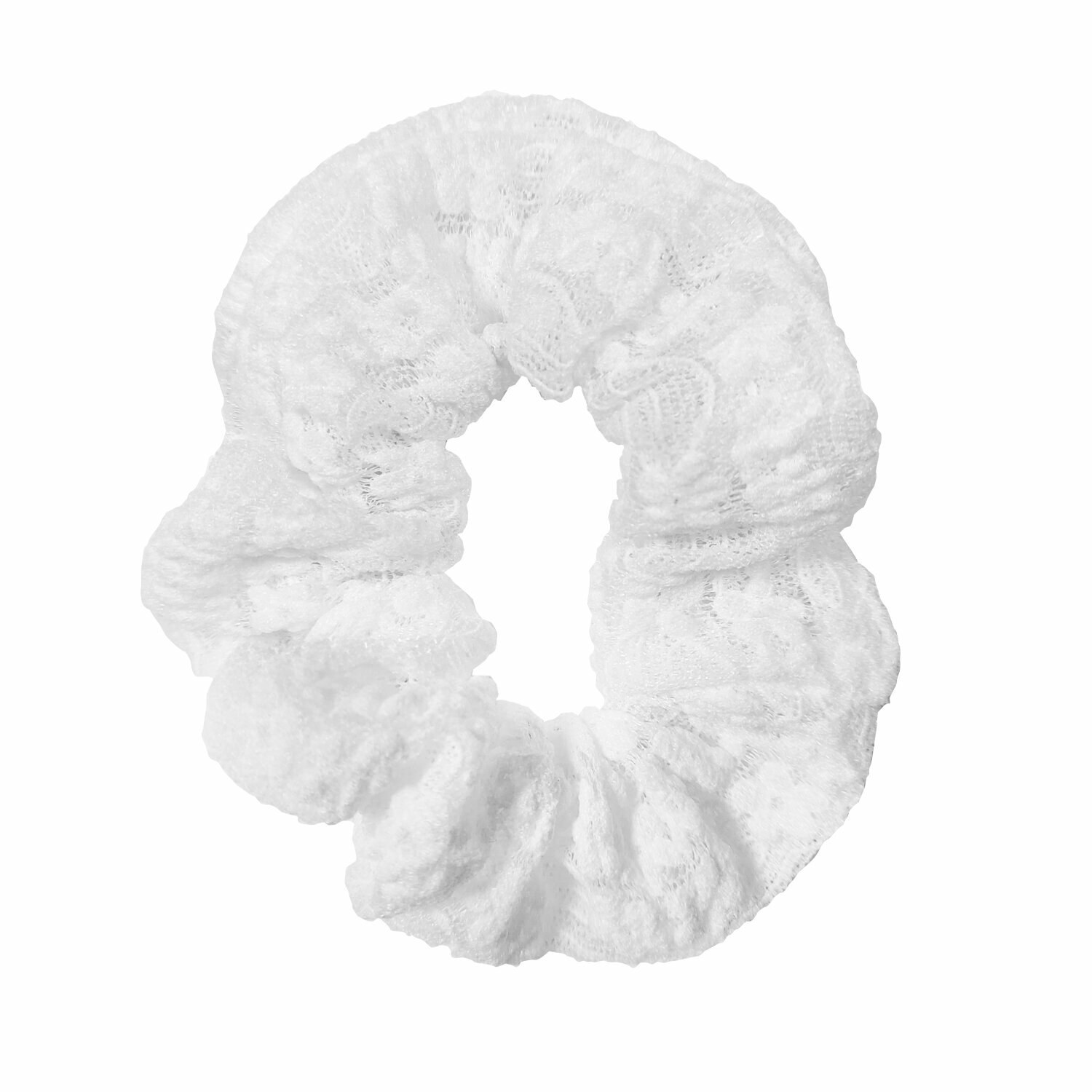 Резинка для волос 3х22 см, скранч, белый, MONTE VITA, комплект из 12 шт, 457121