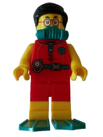 Минифигурка Lego mk095 Mr. Tang - Red Diving Suit