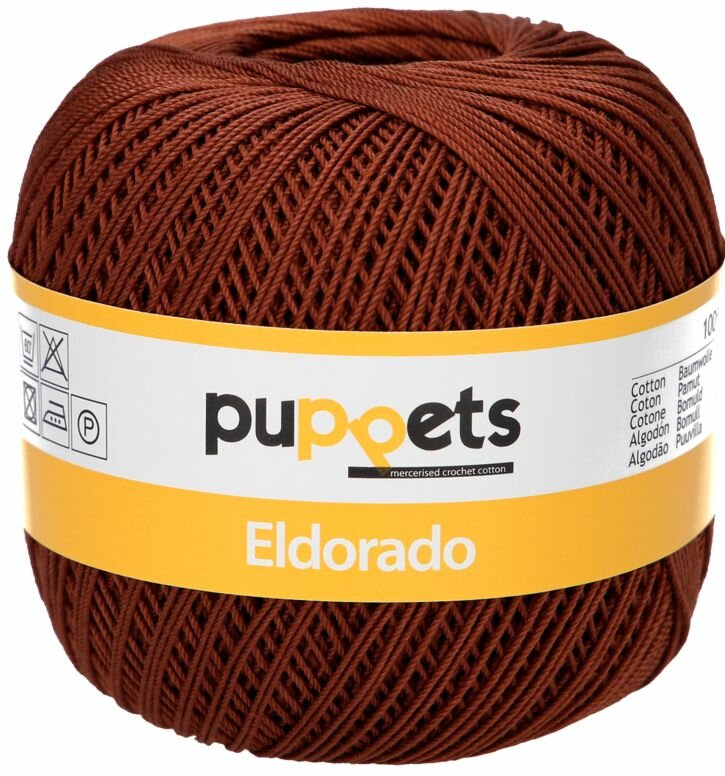 Eldorado /Эльдорадо/ нить кроше (пряжа для вязания крючком) Puppets, MEZ Венгрия, 4574010 (07359, шоколадный)