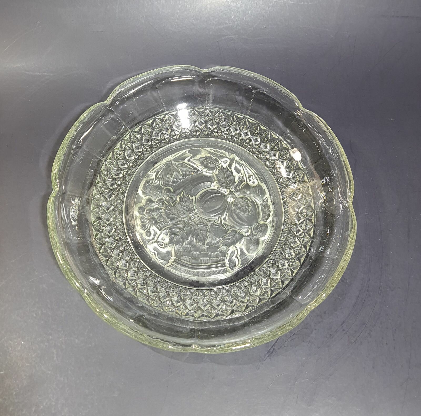 Блюдо антикварное Дятьковский Хрустальный Завод, 30-е годы
