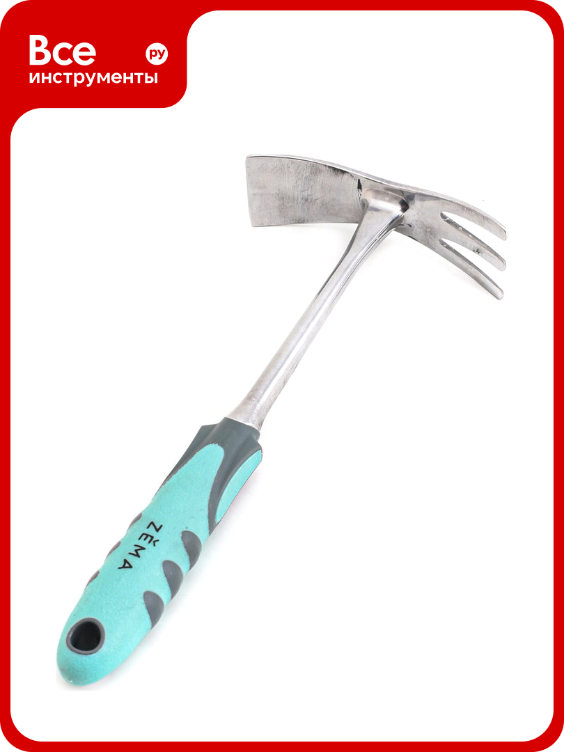 Садовая тяпка-культиватор из прочной нержавеющей стали Zema ZM 2111, выполняет