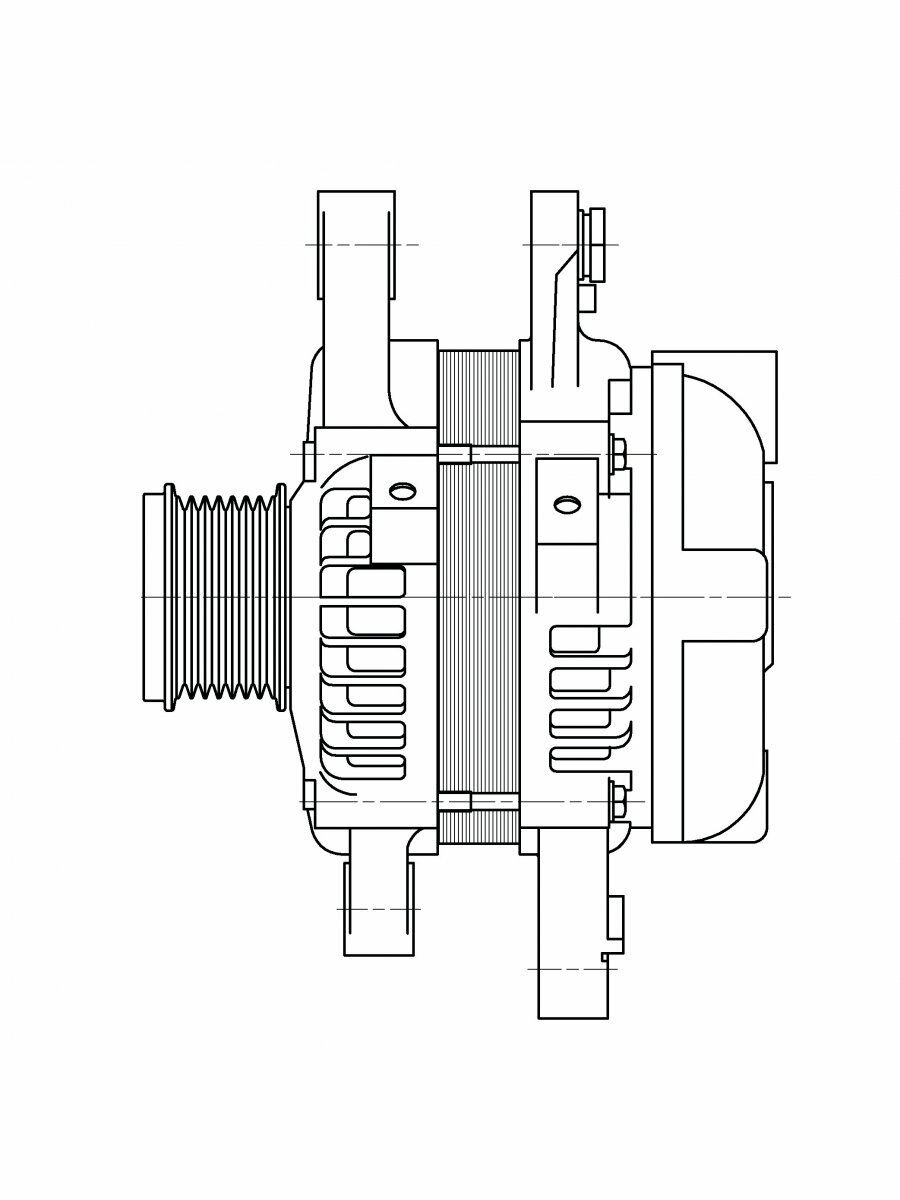 Генератор для а/м Toyota Land Cruiser Prado J150 (09-) 4.0i 130A, STARTVOLT LG1914