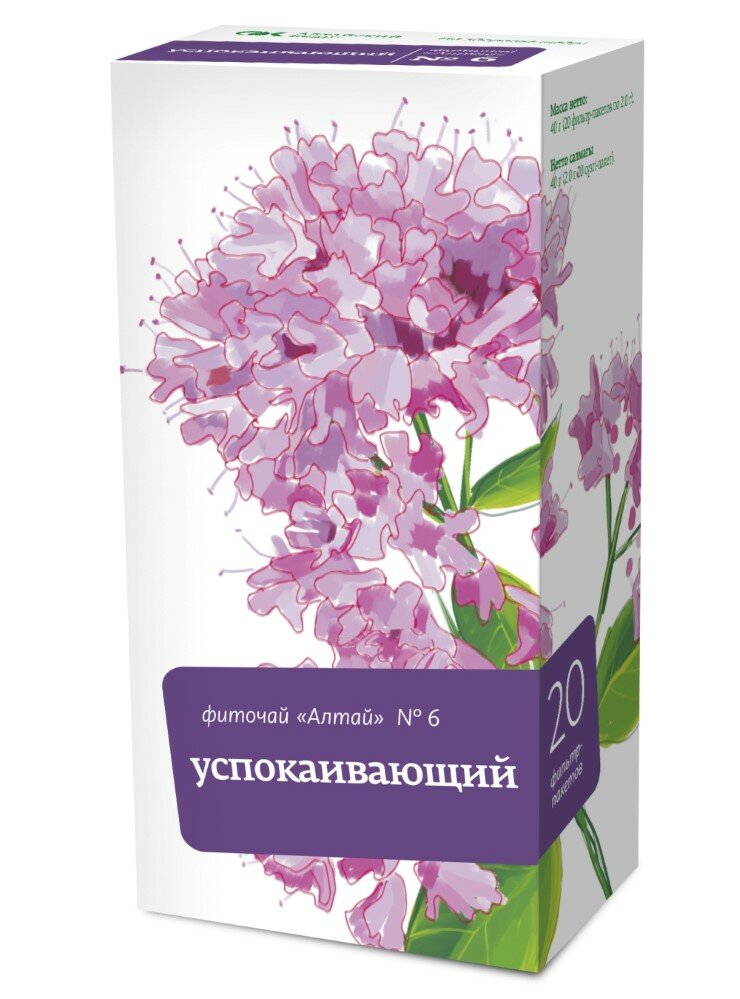 Фиточай алтай № 6 успокаивающий 2 гр 20 шт. ф/п