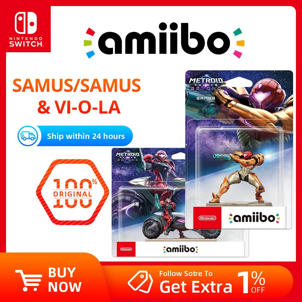 Amiibo Metroid Samus & Vi-O-L. R. (Samus Viole) — фото 1