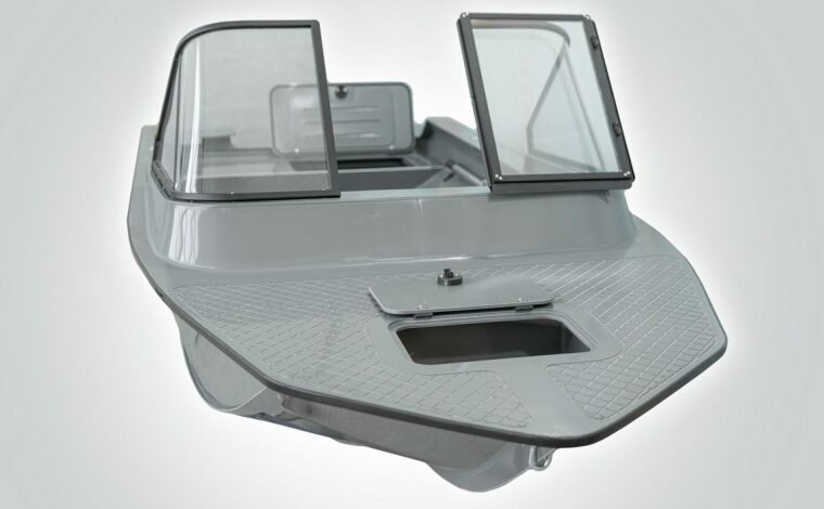 Пластиковая Лодка из ПНД полипропилена PIPEWELL S4000, пластик, 4 места, до 20 л. с, 410х150см