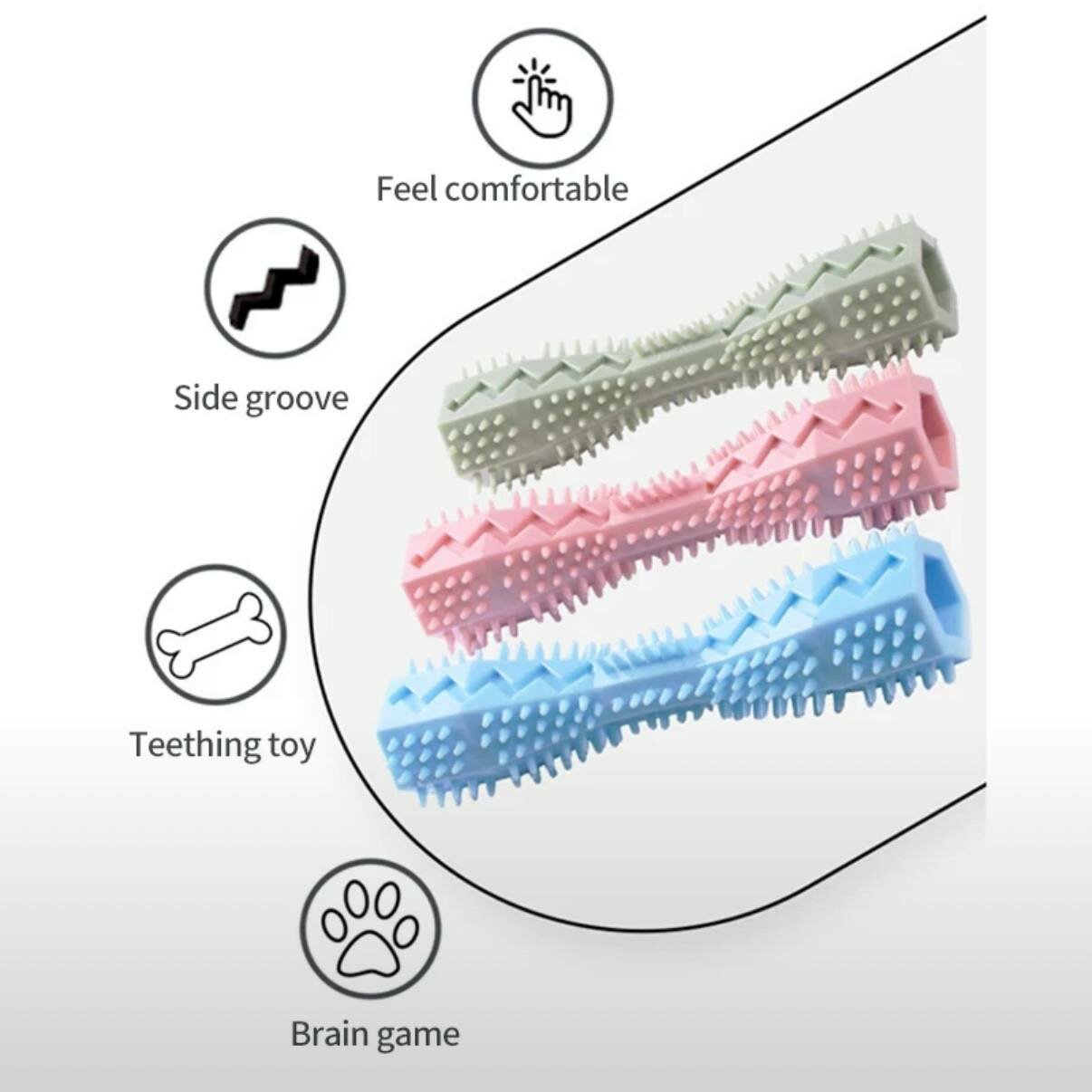 Грушка для собак "Грызунок", для зубов, термопластичная резина