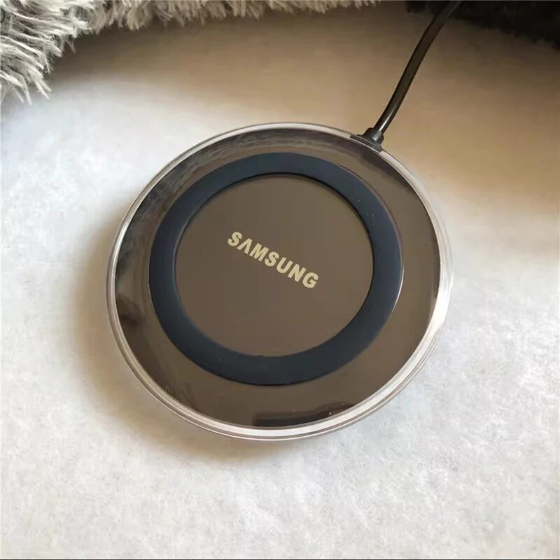 Беспроводное зарядное устройство Samsung 5 В 2 А, 10 Вт, QI, коврик для быстрой зарядки для Galaxy S6 S7 S8 S9 S10 Plus S20 S21 S22 S23 S24 S25 Ultra Note 10 20+