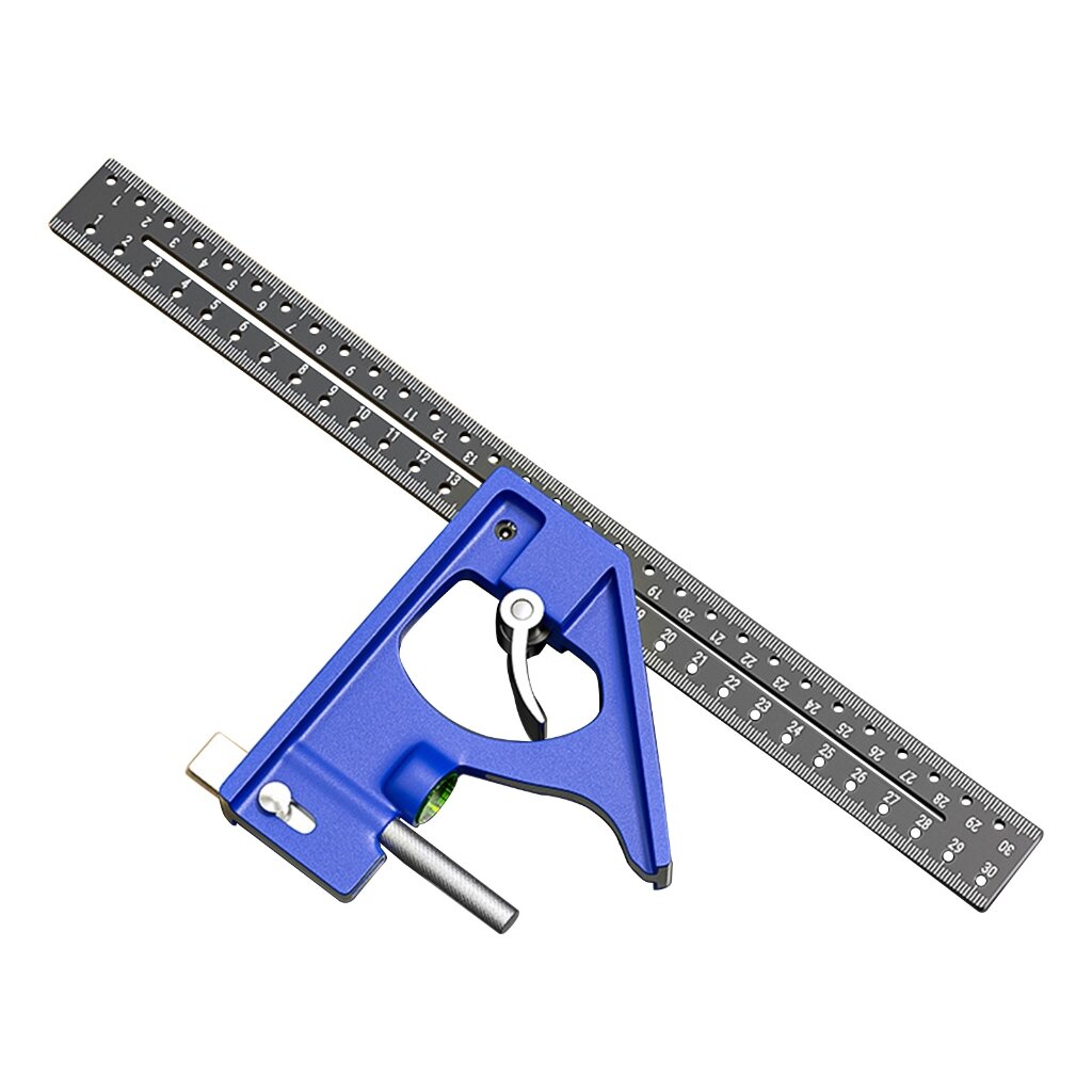 Алюминиевый универсальный угольник 300 мм с отверстиями для разметки