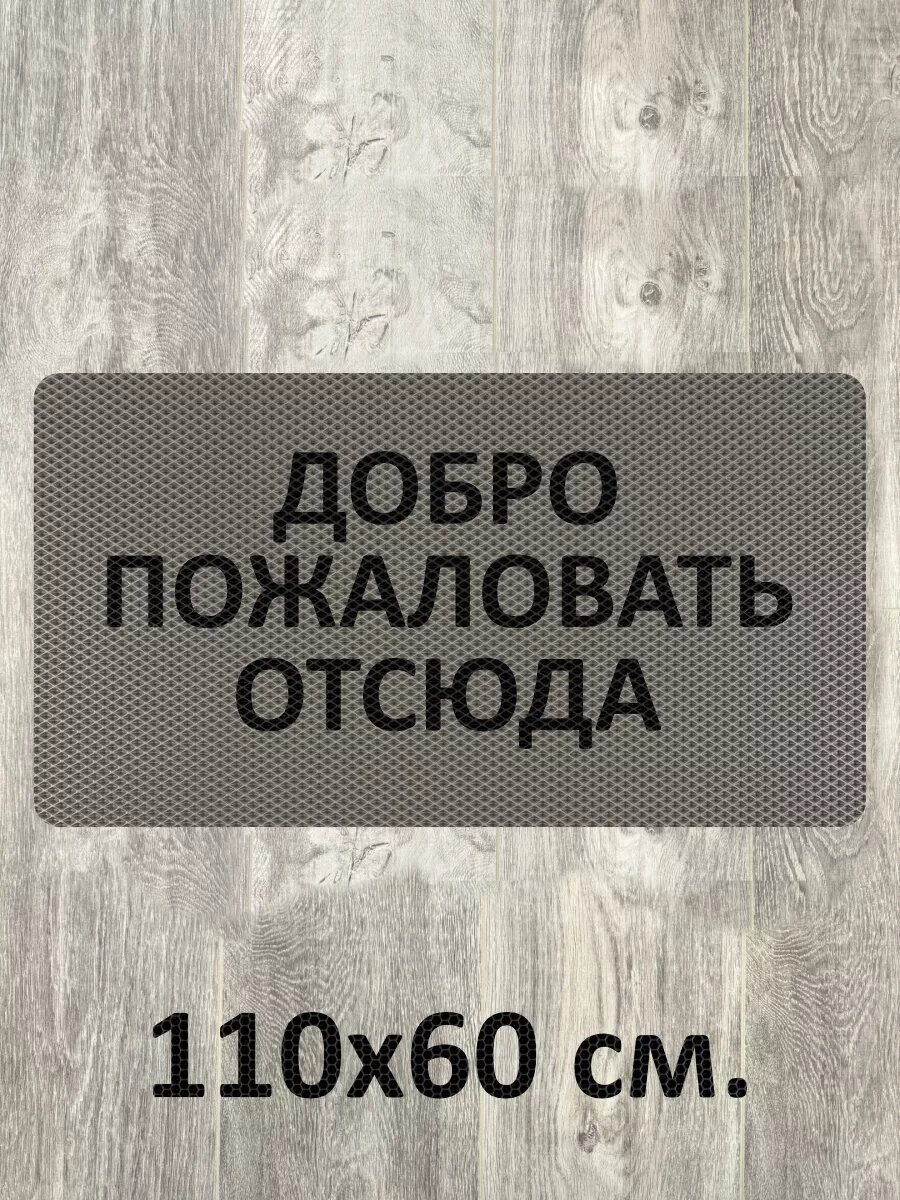 Коврик в прихожую Добро пожаловать отсюда 60х110 см