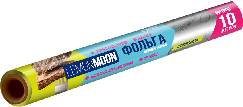Фольга Нхк Lemon Moon для запекания с тиснением Прочная 10мкм 10м 28см