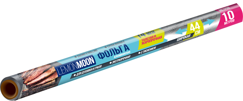 Фольга Нхк Lemon Moon для запекания с тиснением Экстрапрочная 14мкм 10м 44см