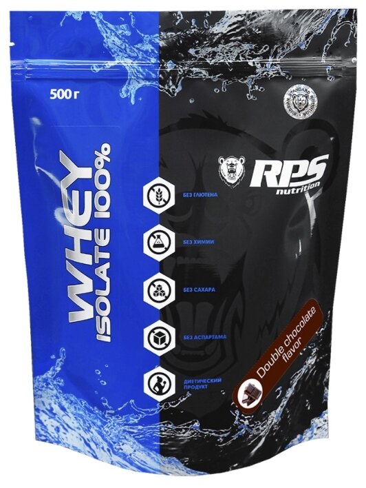 Сывороточный изолят RPS Nutrition Whey Isolate 100% - 500 г, двойной шоколад