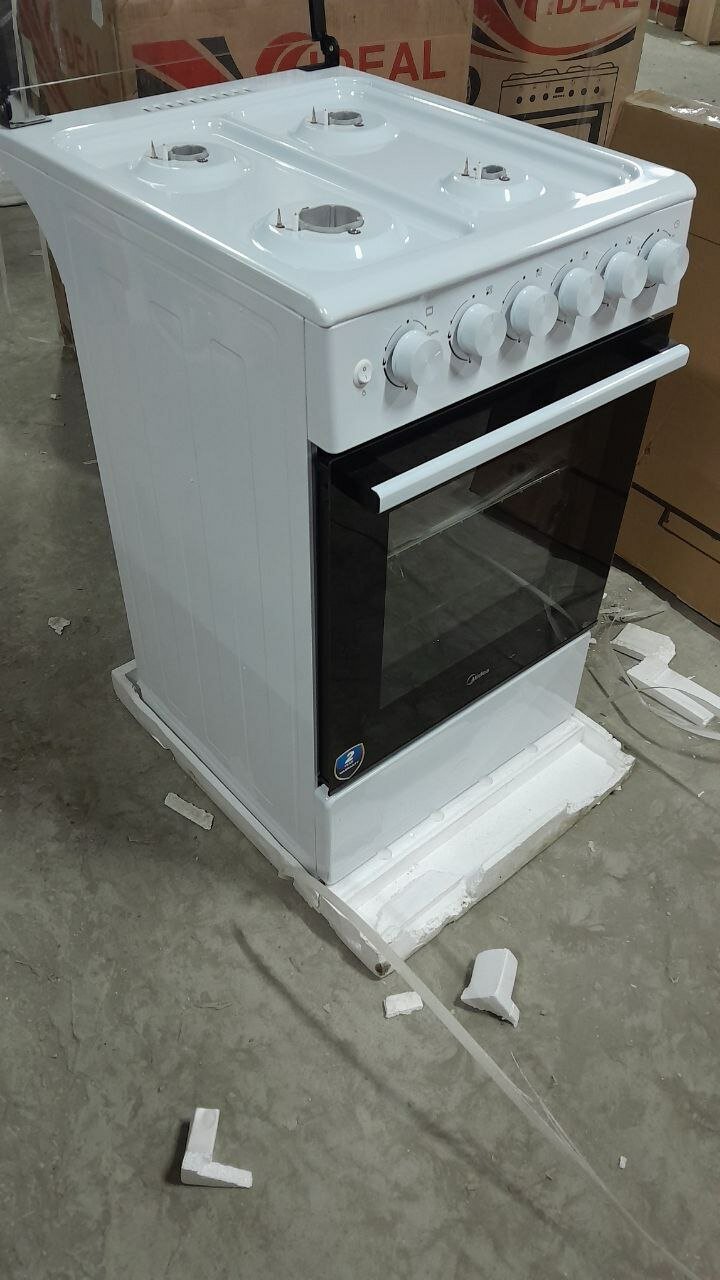 Плита газовая MIDEA MFO-M4G20T0E(WH) белый, полный г/контроль